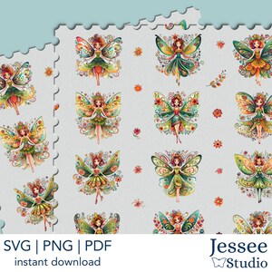 Green Fairy Sticker Pack, Fairy Sticker Sheet, Stickers, Digital ...