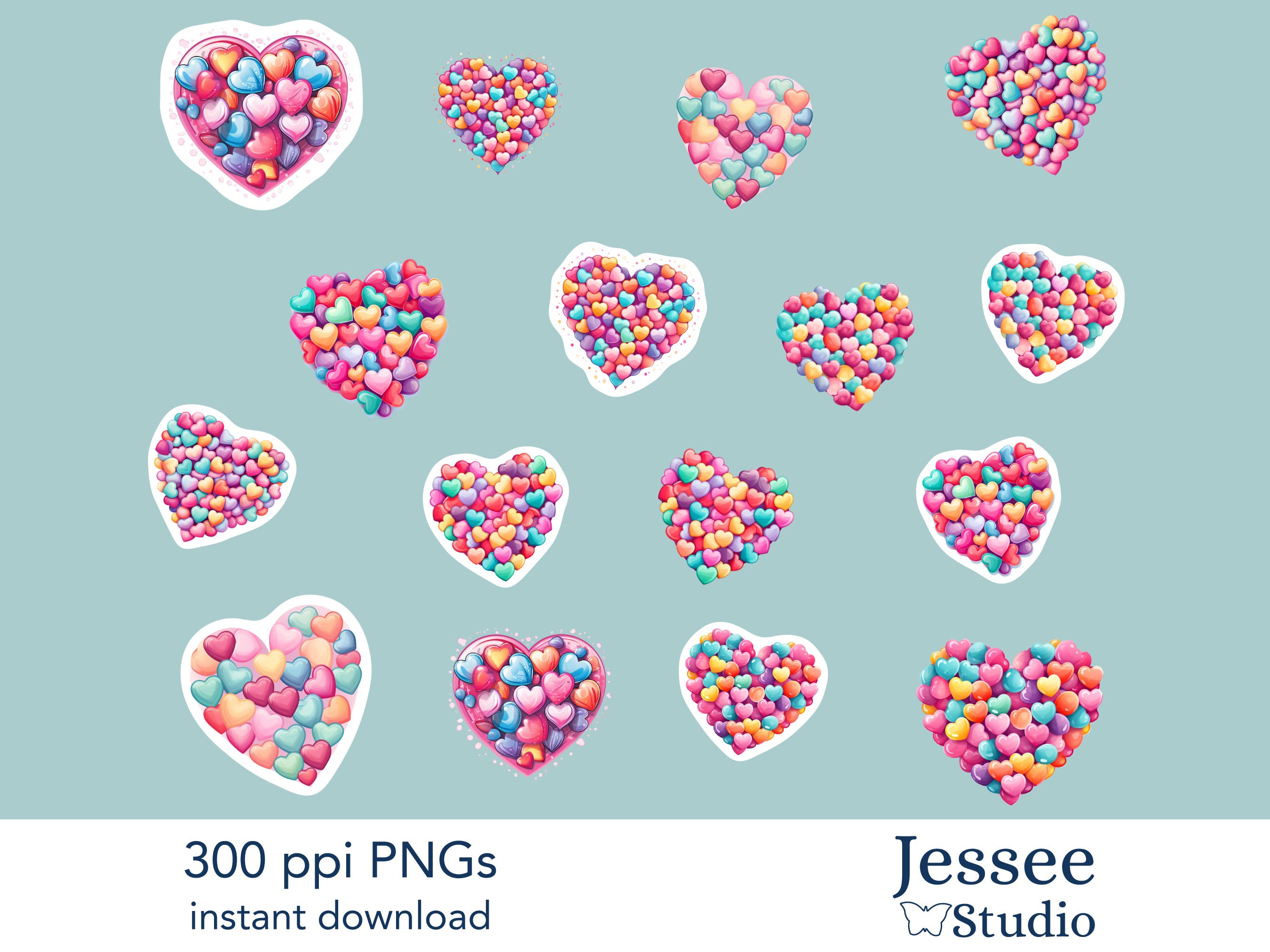 Candy Heart Clipart, Heart Clipart, Clipart, Valentine Clipart, Heart ...