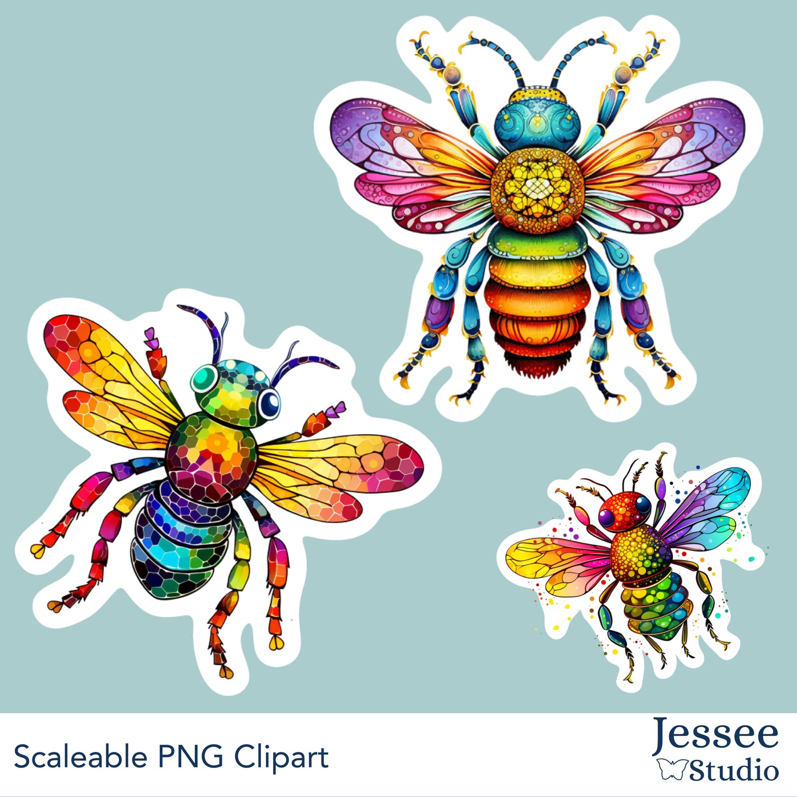 Bee Clipart, Bee Clip Art, Rainbow Clipart, Clipart, Clip Art, PNG ...
