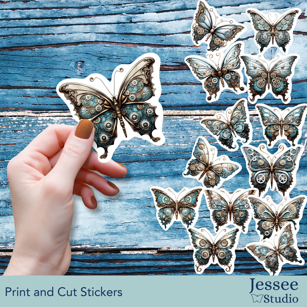 Butterfly Sticker Pack, Butterfly Sticker Sheet, Stickers, Digital ...