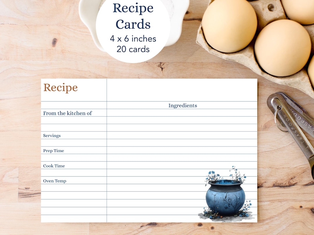 Printable Recipe Cards, Cauldron Recipe Cards, Potion Recipe Cards ...