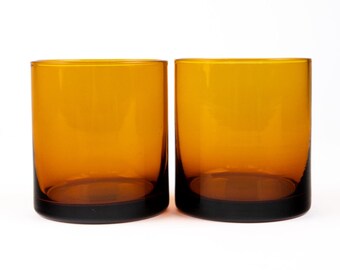 Vintage Mediterranean Amber Color Oil & Vinegar Metal Art Spain Glass ...