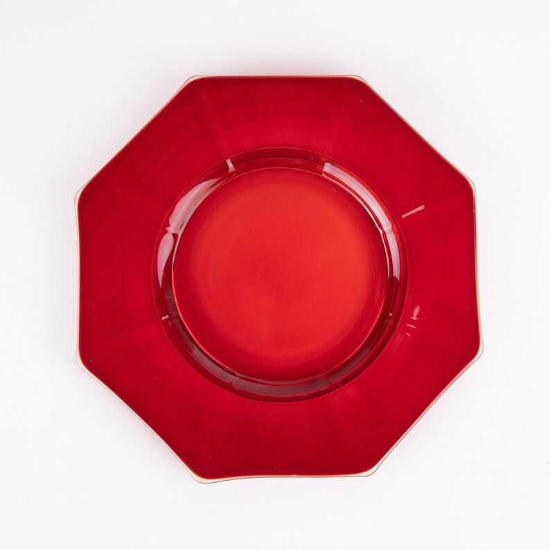 RARE - Imperial Glass "molly" Ruby Red Octagonal Depression Glass ...