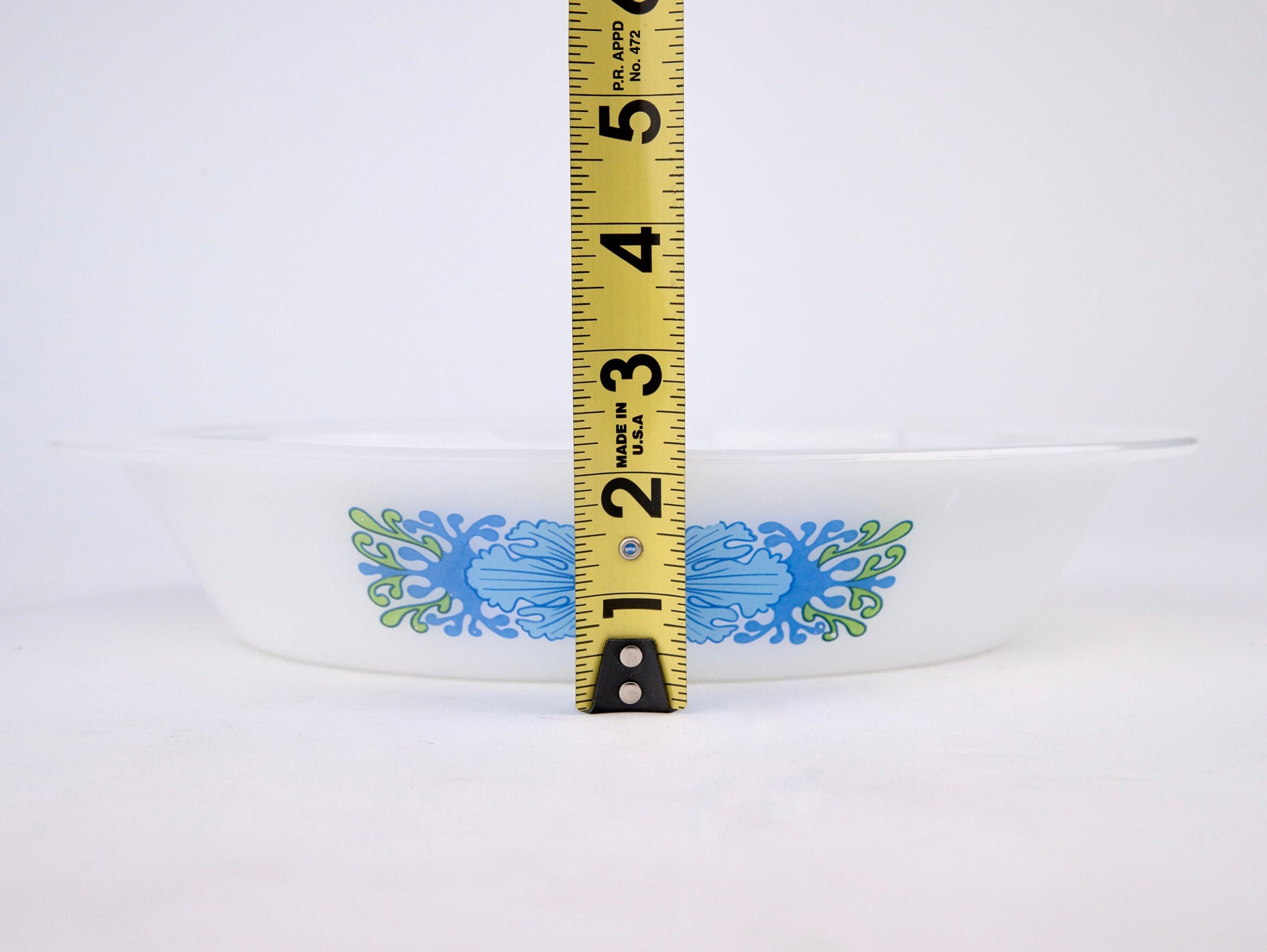 Vintage Glasbake Mod desert Flower Milk Glass Divided Casserole Dish ...