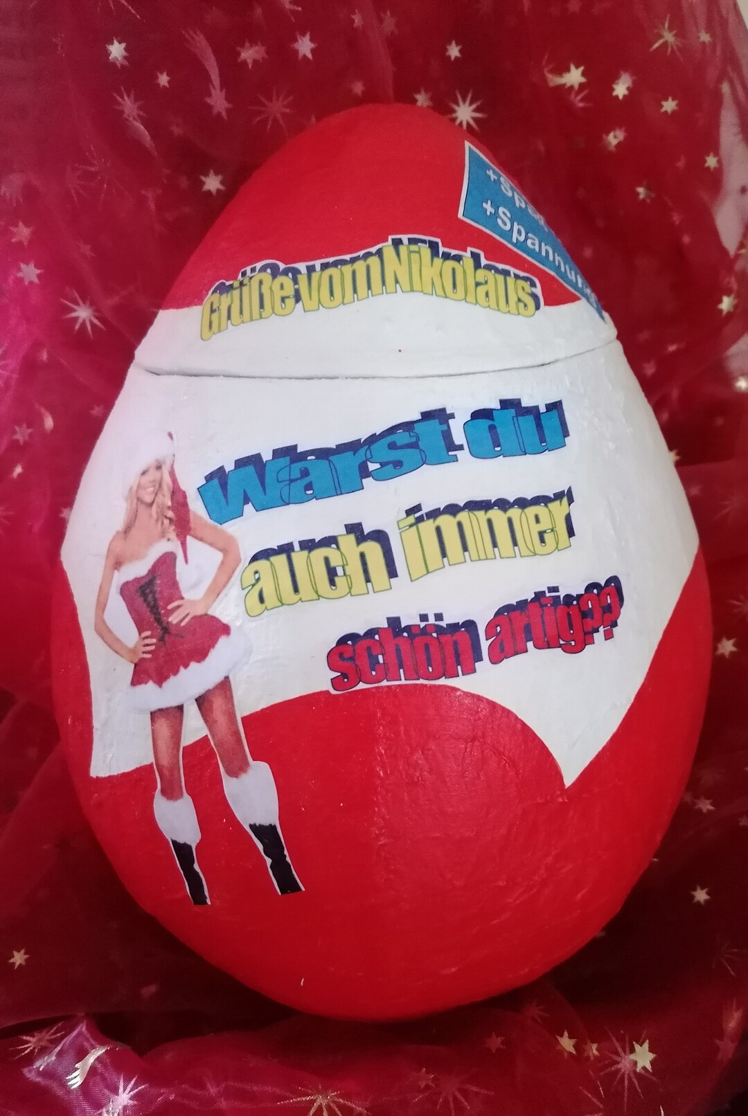 Santa Claus/christmas XXL Kinder Surprise Egg for Men - Etsy