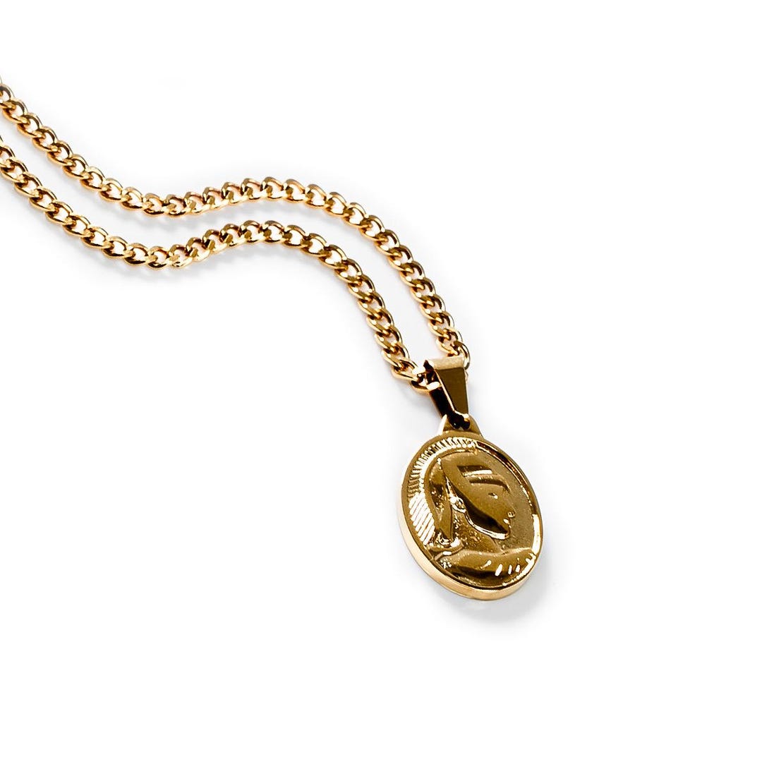 Champion of Rome Centurion 18K Gold Pendant Necklace Ancient Gladiator ...