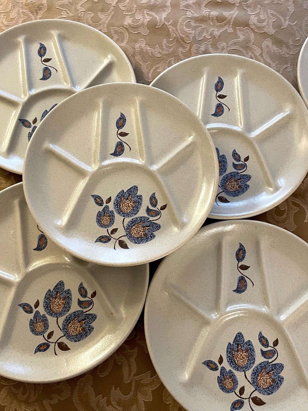 6 Saint Amand Compartment Plates, Sologne Model - Etsy