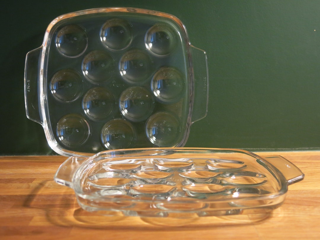 2 Transparent Glass Snail Dishes From Pyrex in Very Good Condition - Etsy