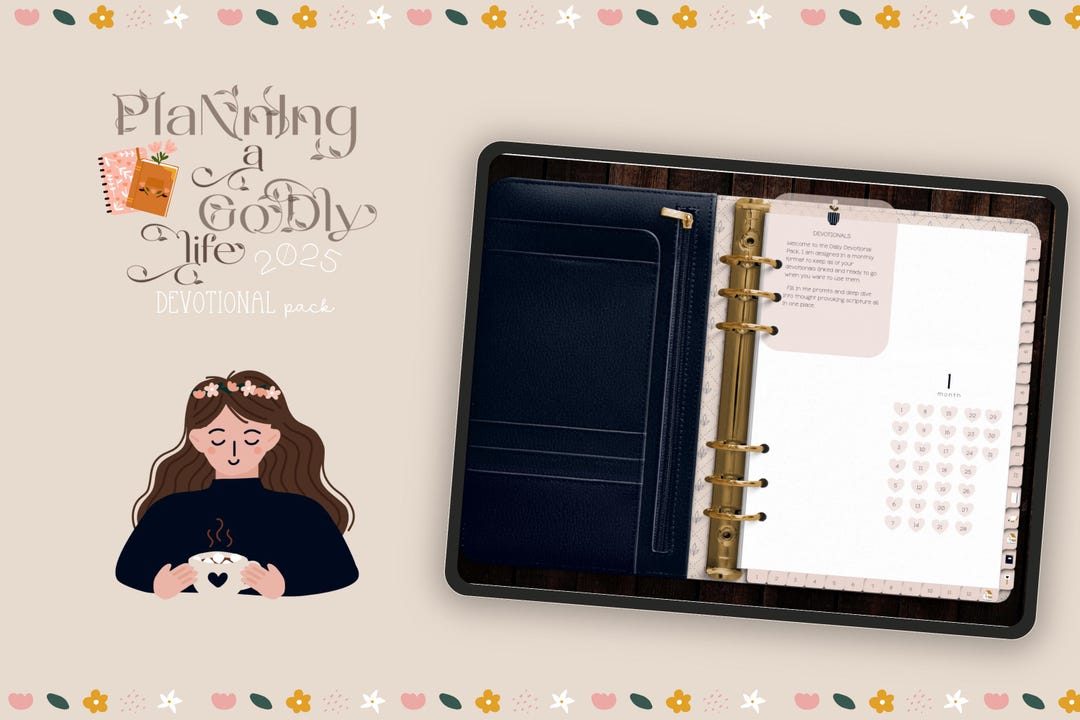 2025 DIGITAL FAITH Planner All in One Planner Goodnotes Planner Samsung ...