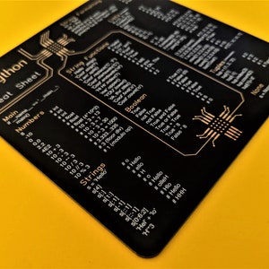 Python Cheat Sheet Coasters Made From a High Quality Circuit Board for ...