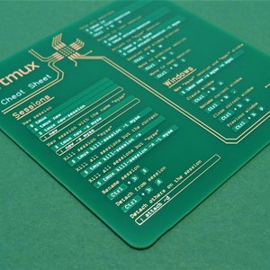 Tmux Cheat Sheet Coaster Made From a High-quality Circuit Board for ...