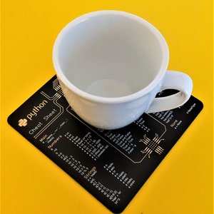 Python Cheat Sheet Coasters Made From a High Quality Circuit Board for ...