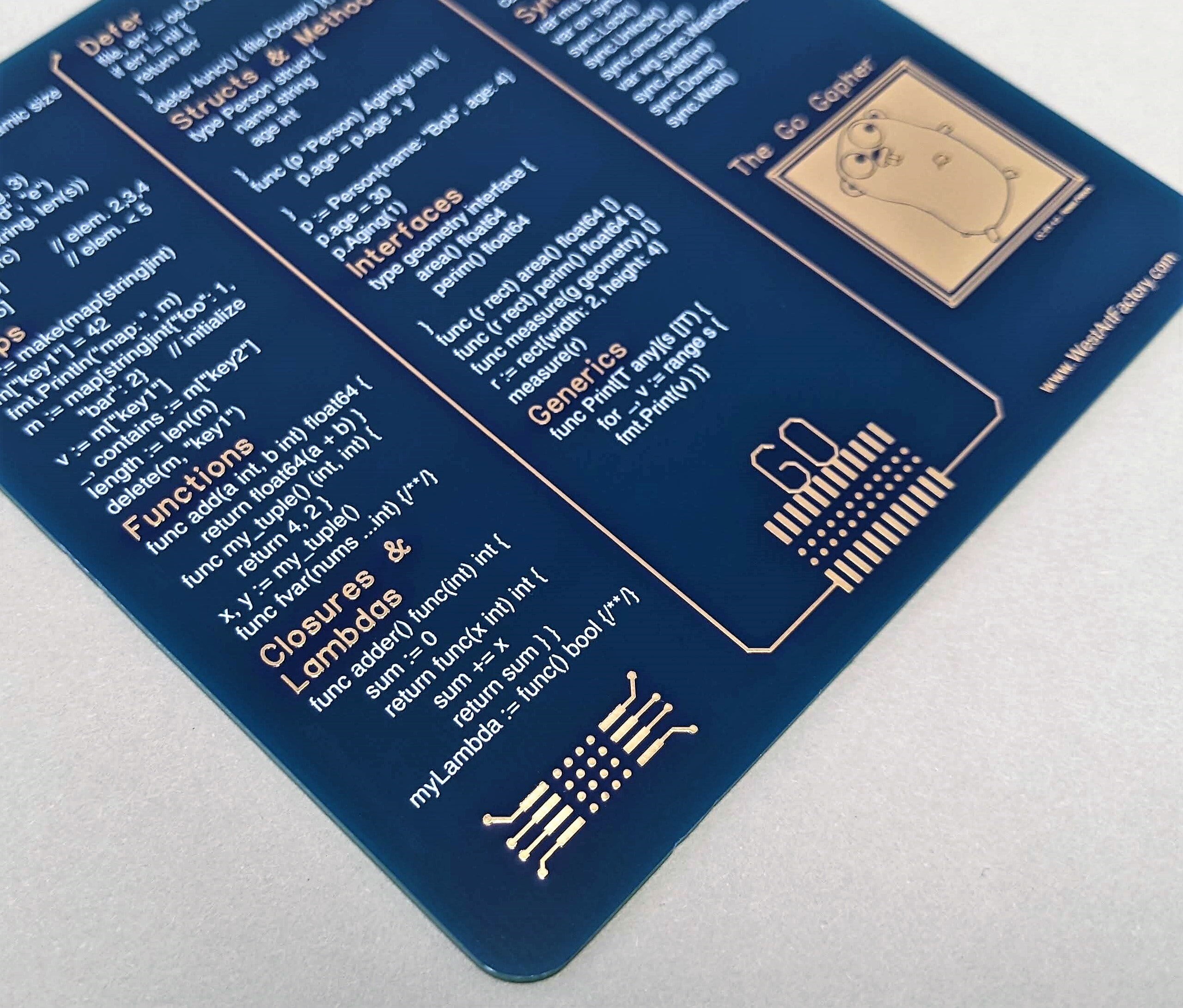 Go Cheat Sheet Coasters Made From a High Quality Circuit Board - Etsy UK