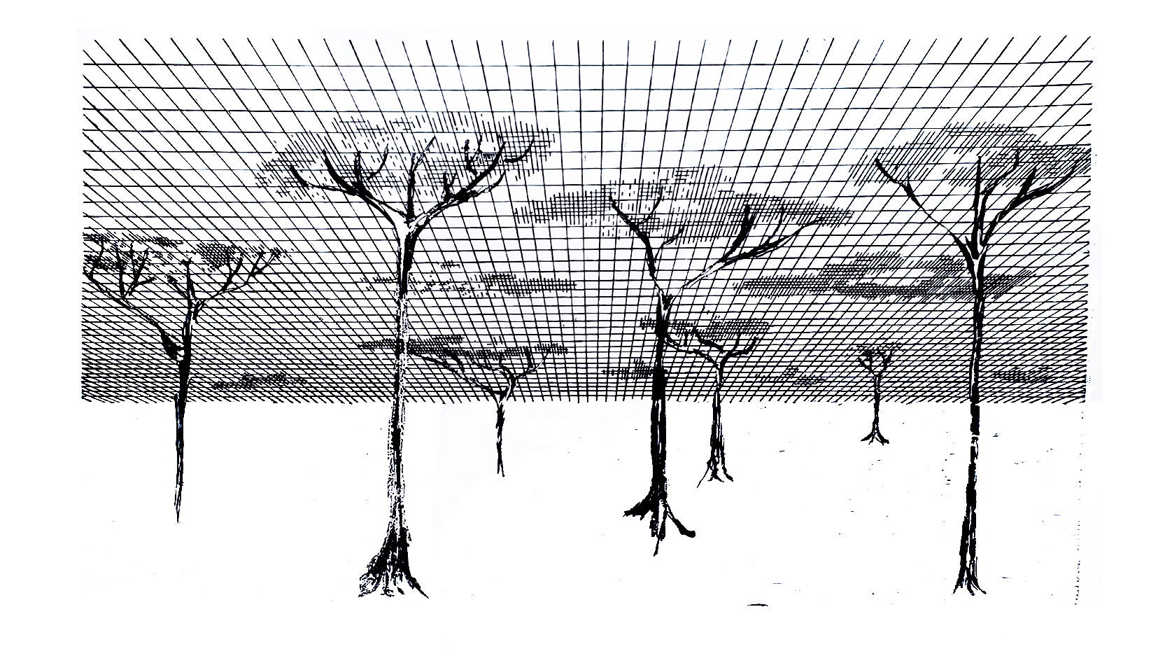 Large Linoprint Landscape Trees Op Art Pop Art Original - Etsy