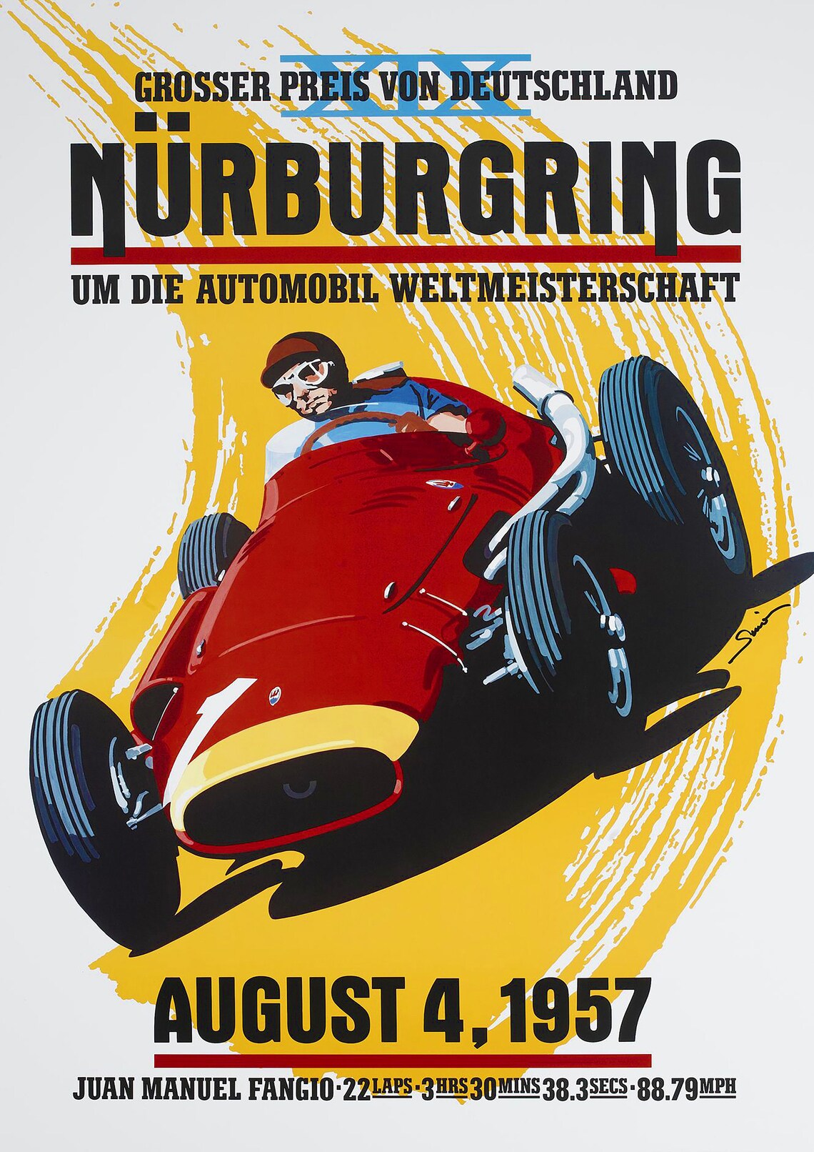 Reproduction Vintage Motor Racing Poster nurburgring - Etsy