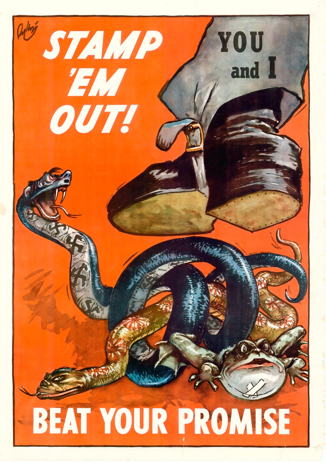 Reproduction stamp 'em Out Poster, Home Wall Art, Various Sizes ...