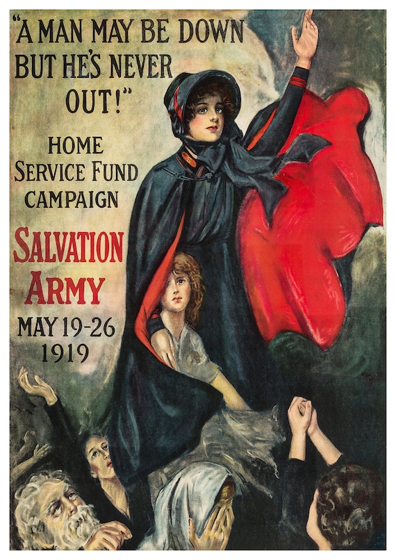 Reproduction Vintage salvation Army Poster Home | Etsy