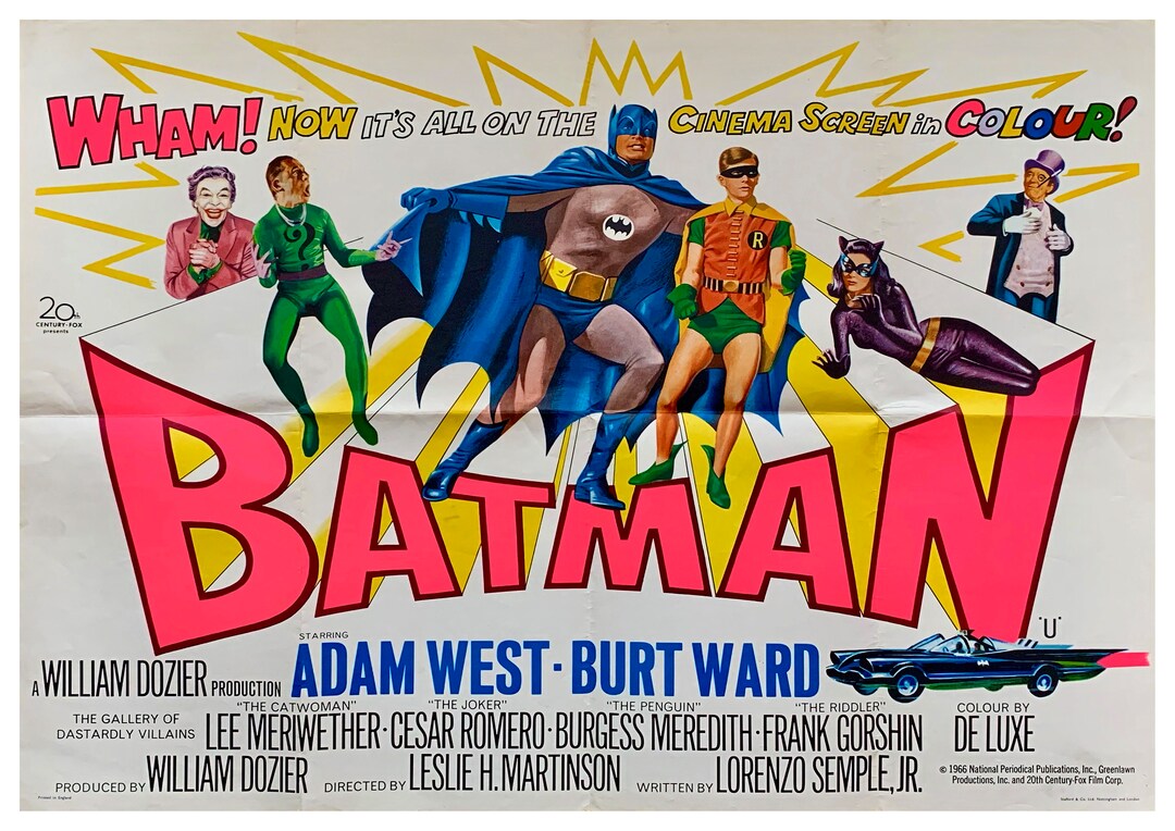 Reproduktion Vintage Filmposter BATMAN, Home Wall Art, verschiedene Größen verfügbar - Etsy.de