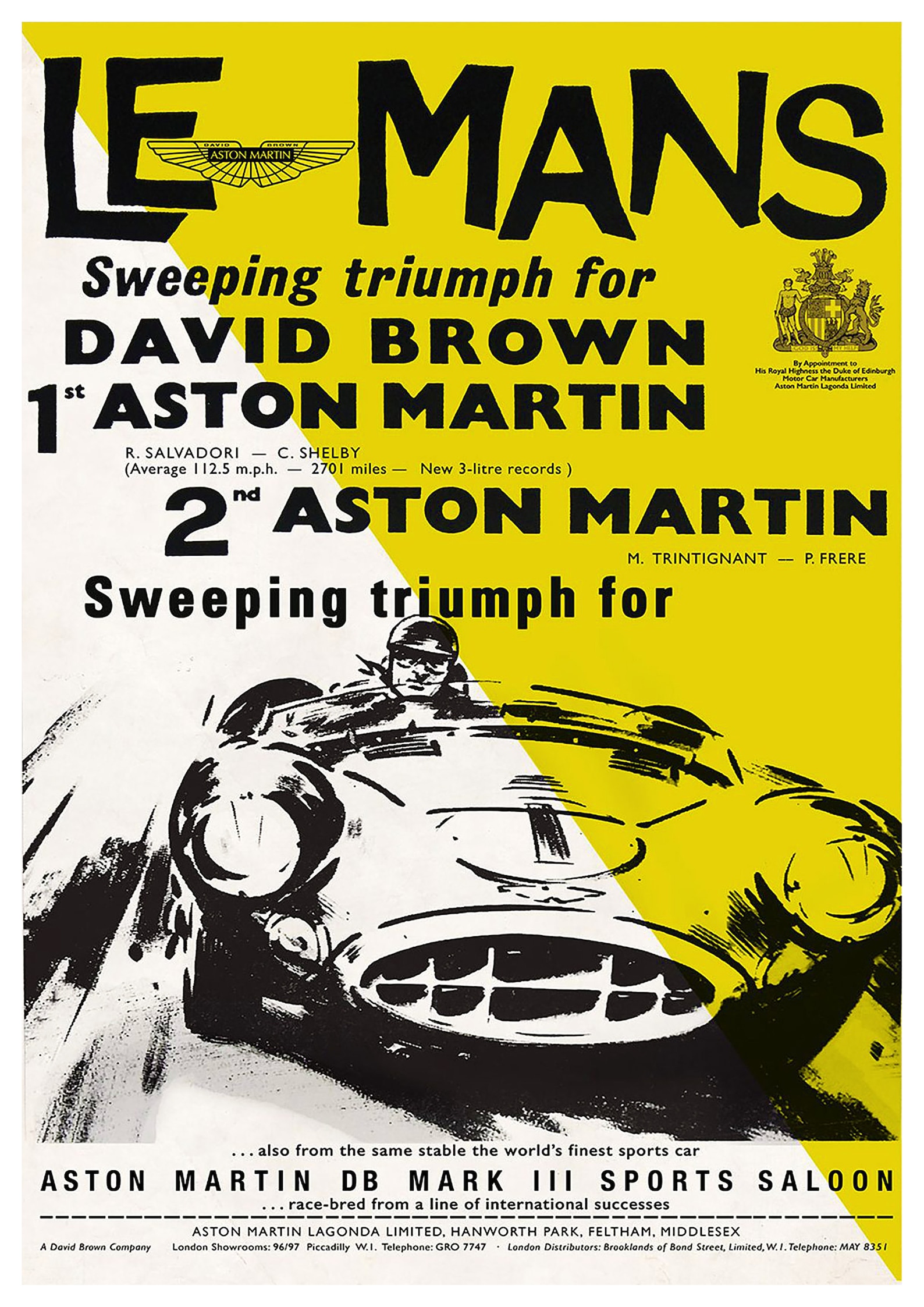Reproduction Vintage Motor Racing Poster le Mans David - Etsy