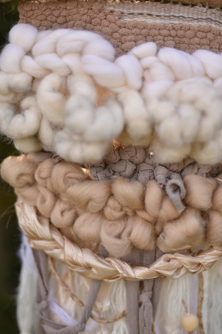 Rustic Wall Hanging in Cream and Beige Colors. Wall Decoration. Home ...