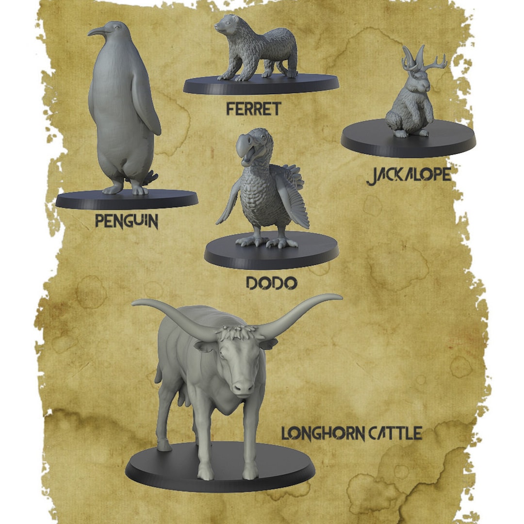 Animals Set 9 | Beast | Medium | Large | Huge | D&D | Pathfinder | 28mm ...