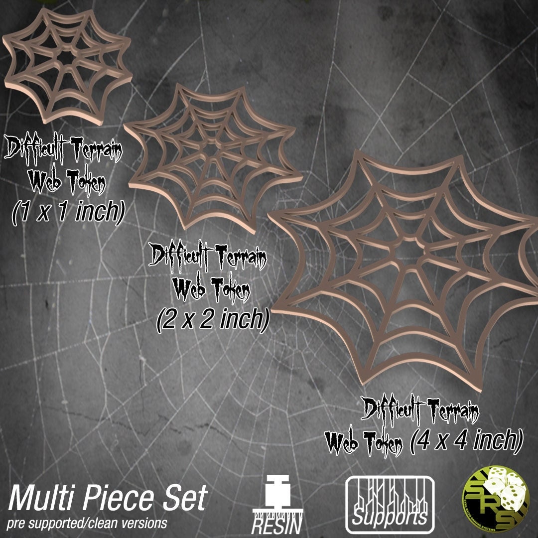 Spider Web Tokens | 32mm Scale Miniature | D&D | Pathfinder | TTRPG ...