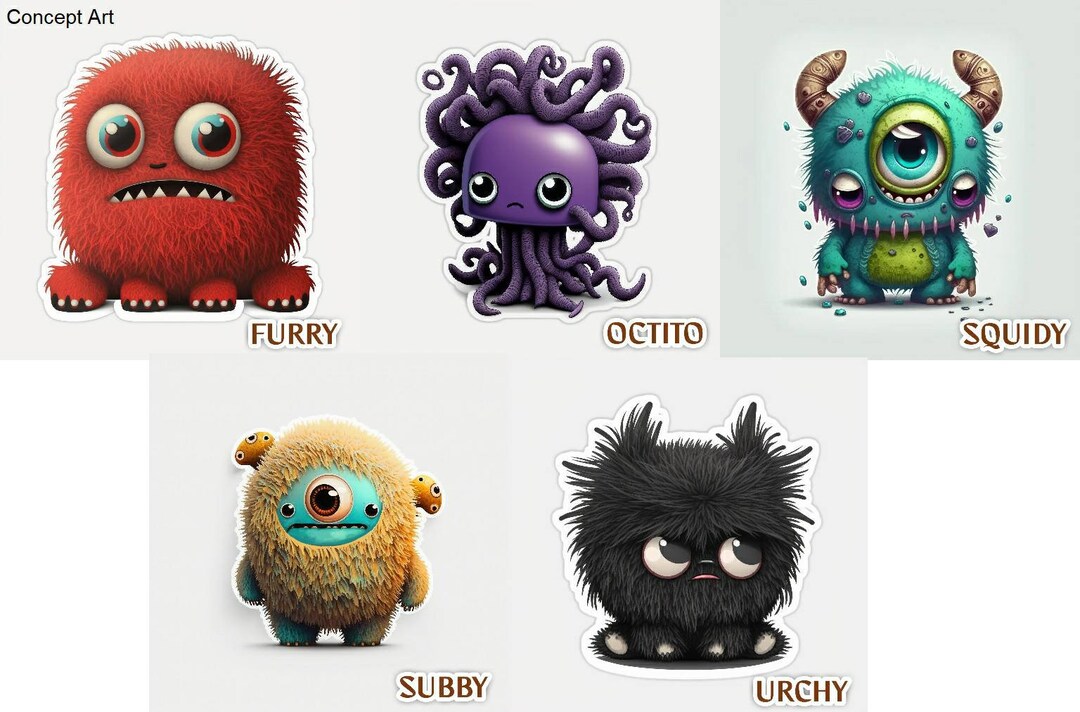 Unpainted Monster Box Cuties Miniature | Chibi, D&D, Pathfinder - Etsy