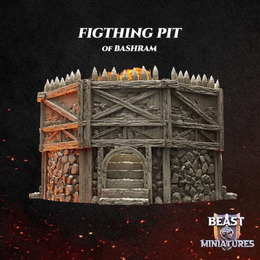 Fighting Pit Dnd Terrain D&D Pathfinder TTRPG Beast Miniatures - Etsy ...