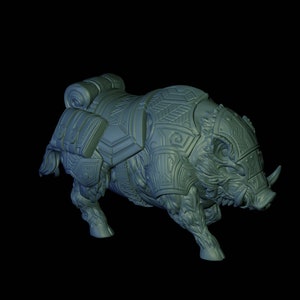 Dwarven Boar Rider | Wild Boar | Humanoid | Beast | Medium | Large | D ...