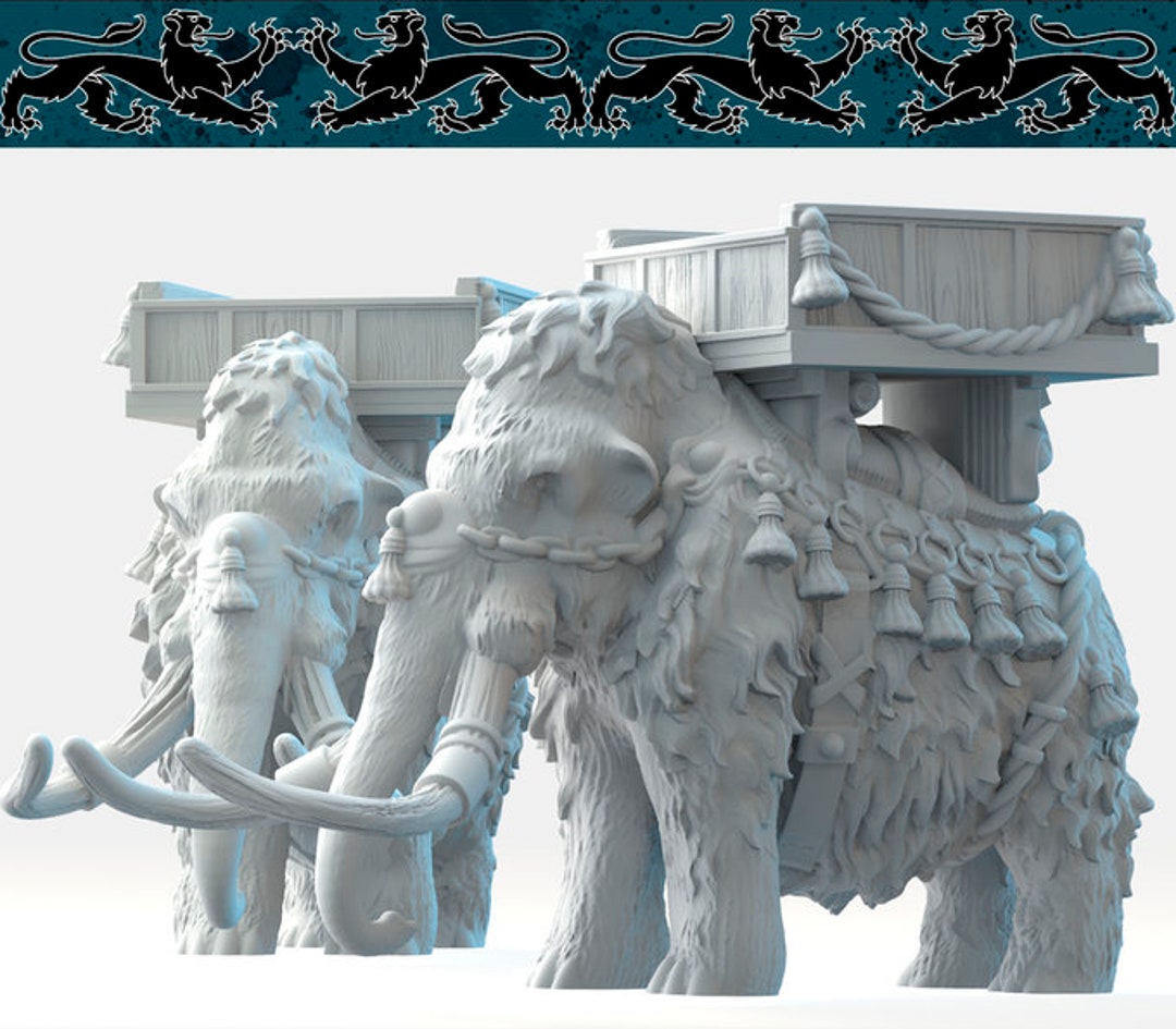 Woolly Mammoth | Beast | Large | Huge | D&D | Pathfinder | TTRPG | 32mm ...