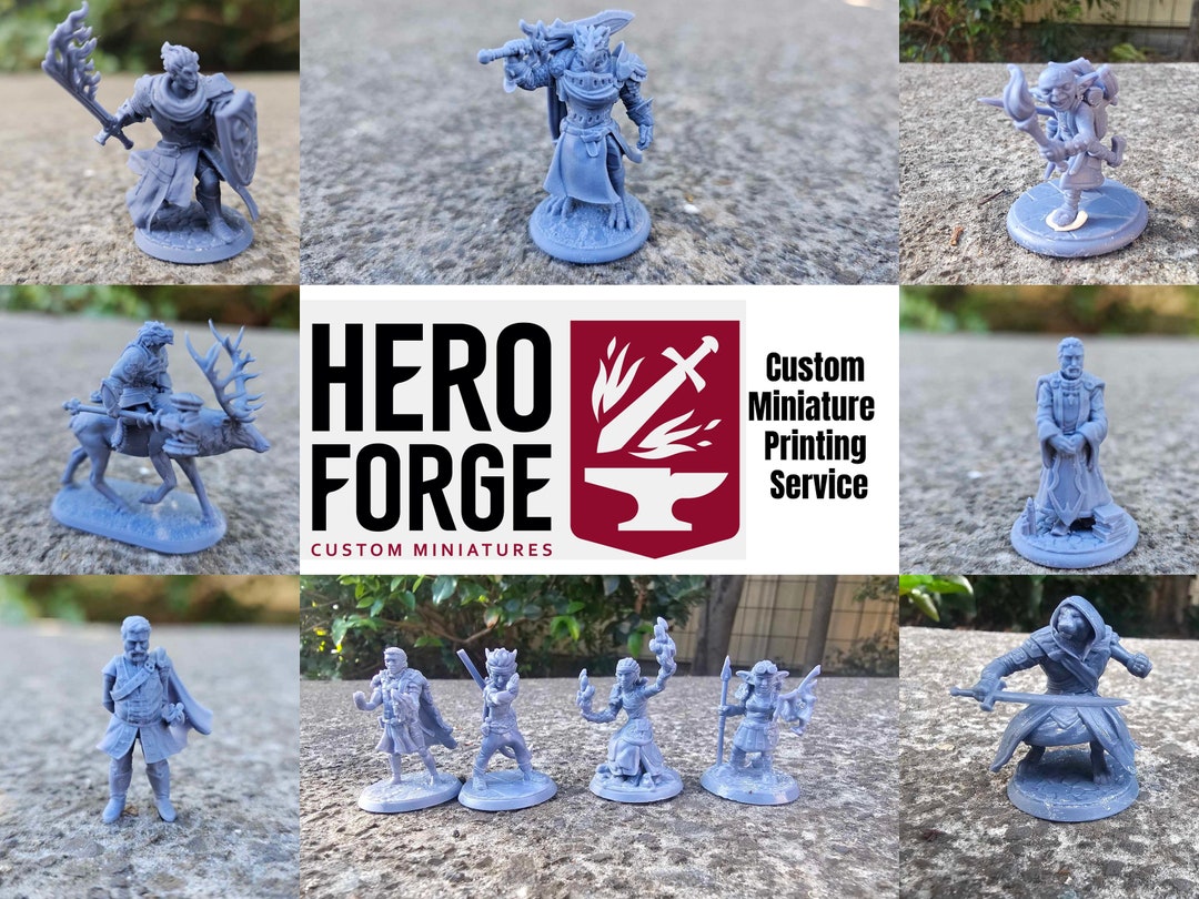 Heroforge Custom Miniature Printing Service | Resin Printing Service - Etsy