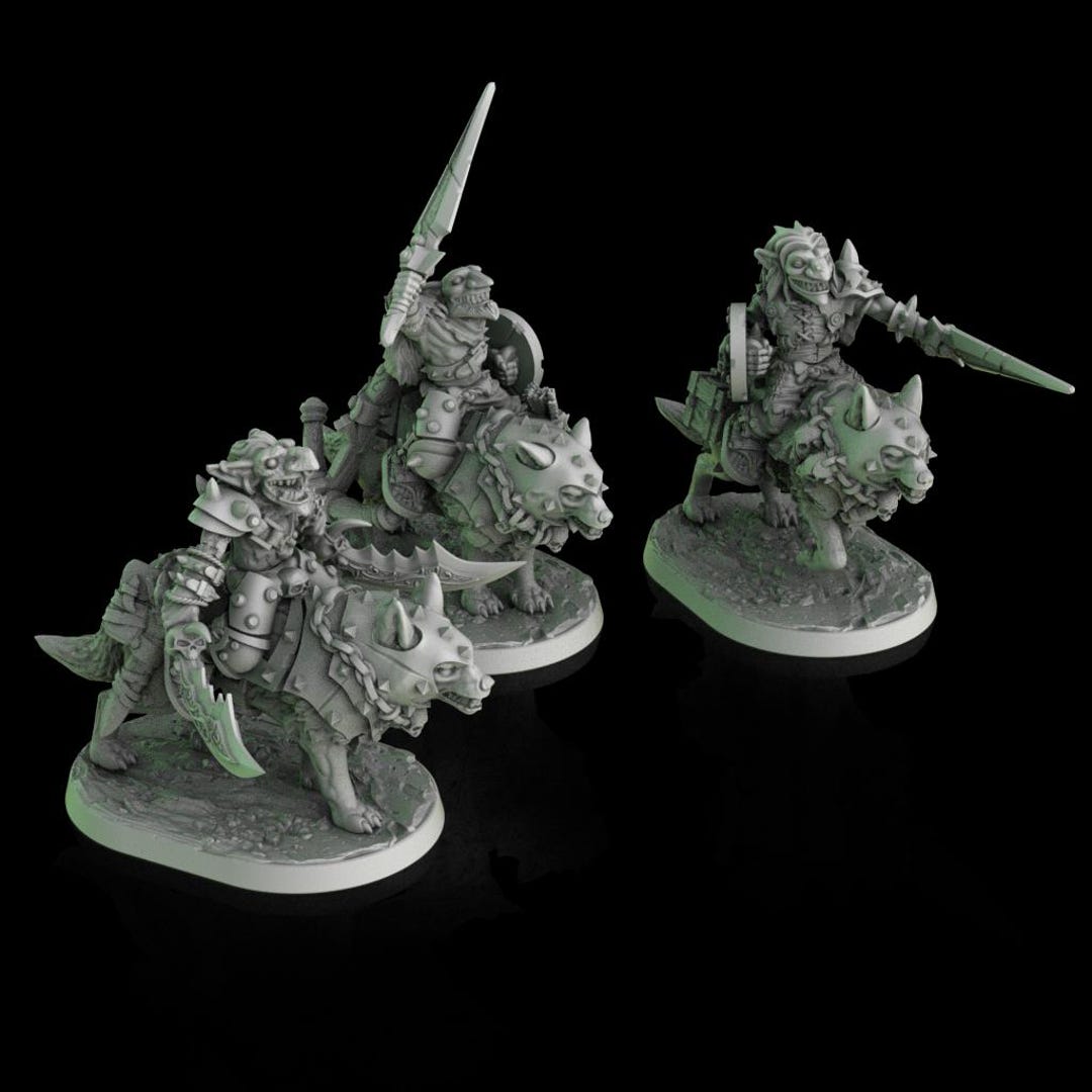 Goblin Wolf Raiders Miniature | D&D, Pathfinder TTRPG | 32mm Scale - Etsy