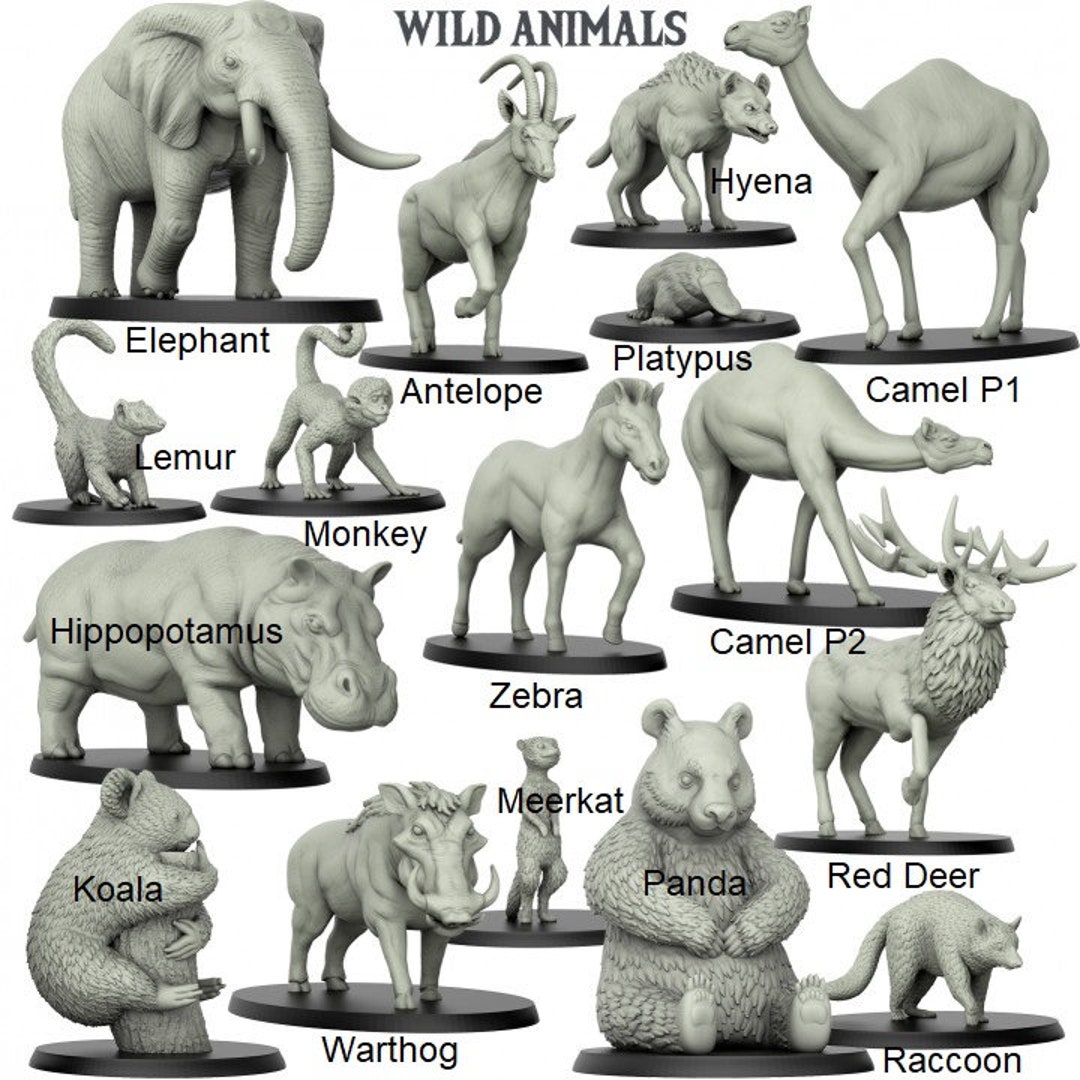 Wild Animals | Beast | Medium | Large | Huge | D&D | Pathfinder | 28mm ...