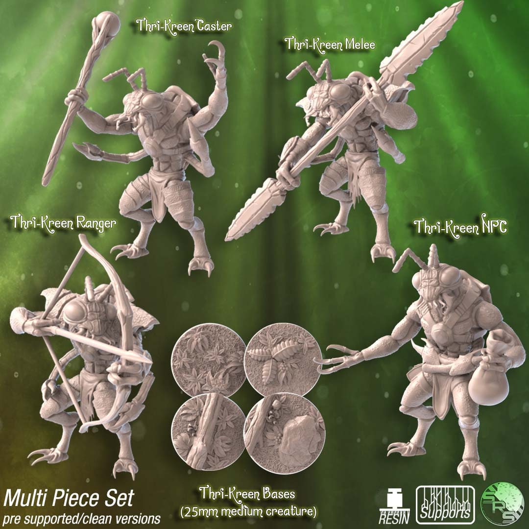 Thri-kreen | Humanoid | Medium | D&D | Pathfinder | TTRPG | 28mm | 32mm ...