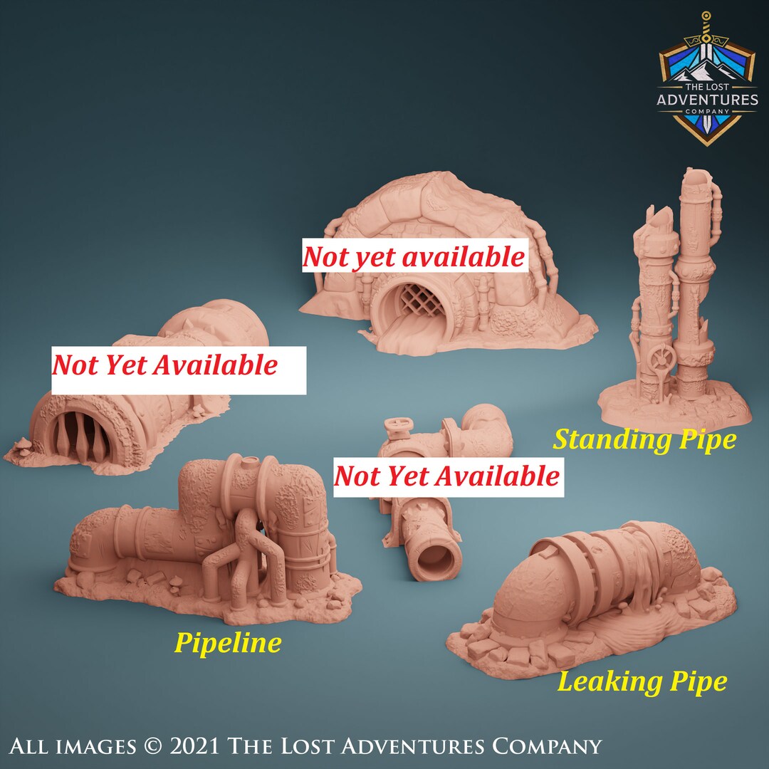 Sewer Pipes | Terrain | 28mm Scale | 32mm Scale | D&D | Pathfinder ...