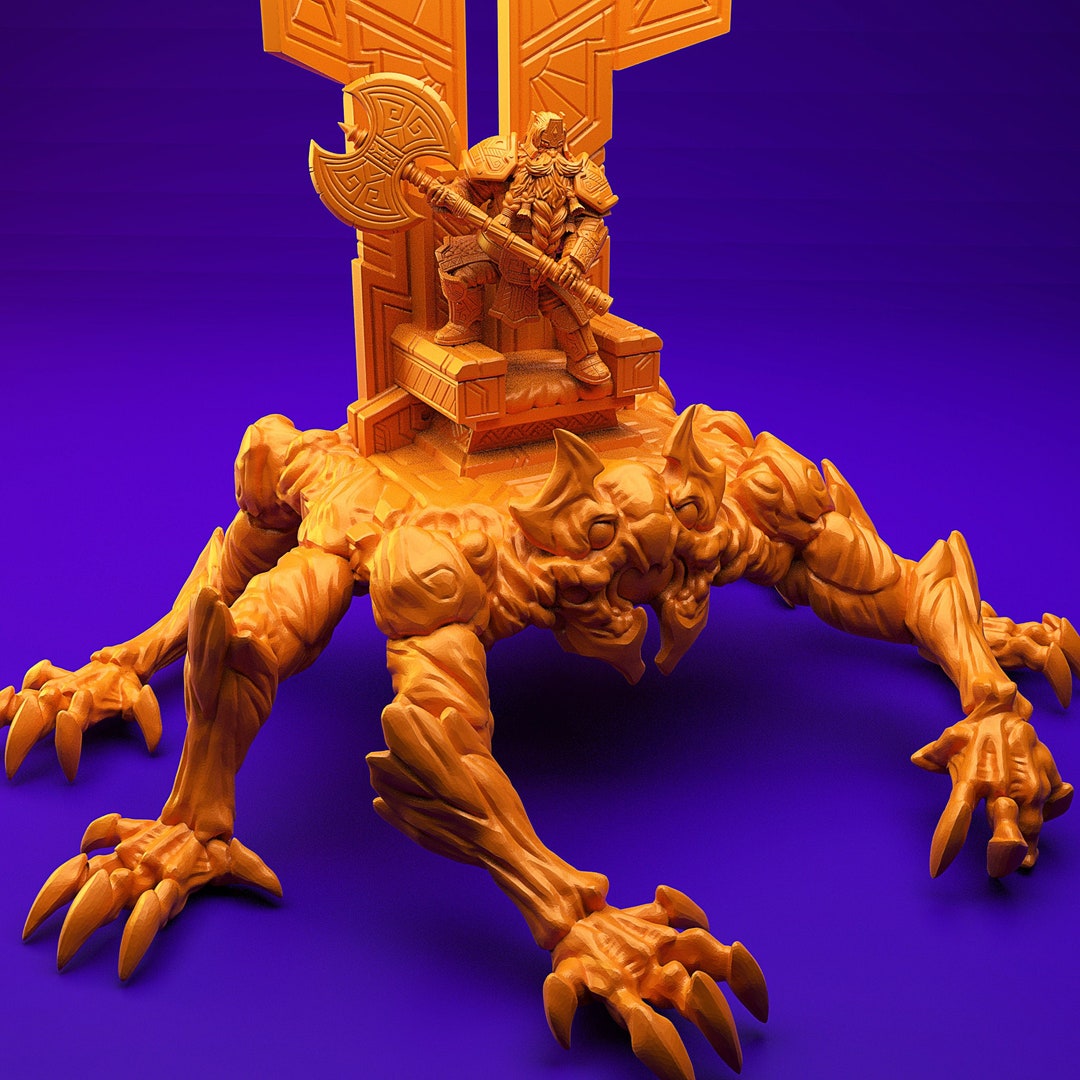 Mimic Throne | Dwarf King | Monstrosity | Gargantuan | D&D | Pathfinder | TTRPG | 32mm | 28mm ...