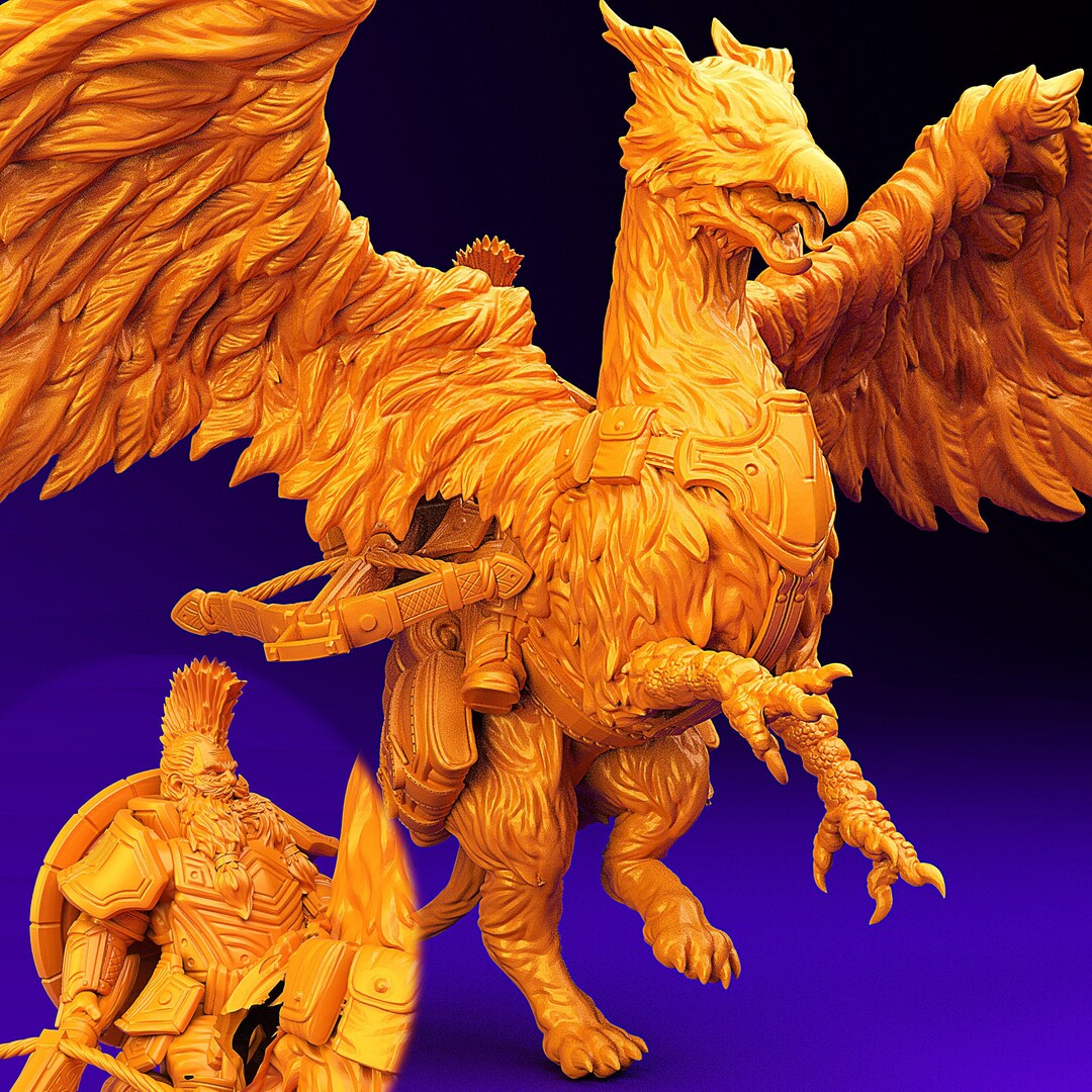 Dwarven Griffon Rider | Griffon | Humanoid | Beast | Medium | Large | D ...