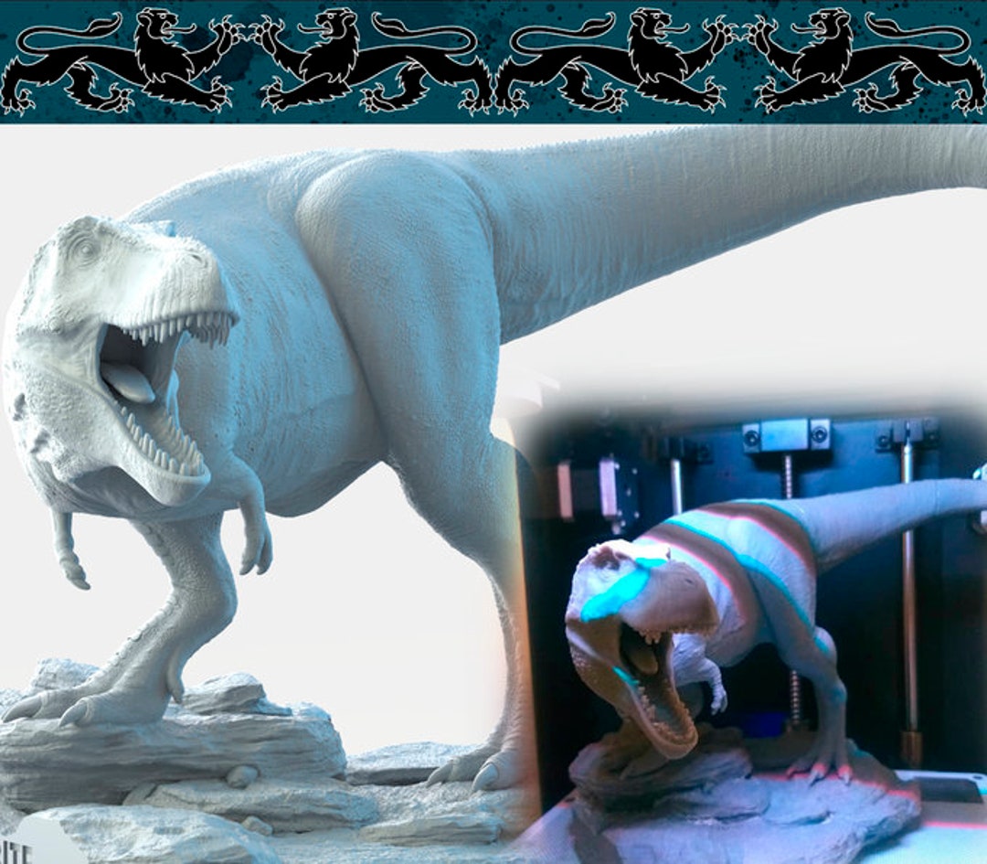 T-rex Tyrannosaurus Rex Beast Huge D&D Pathfinder TTRPG 32mm 28mm ...