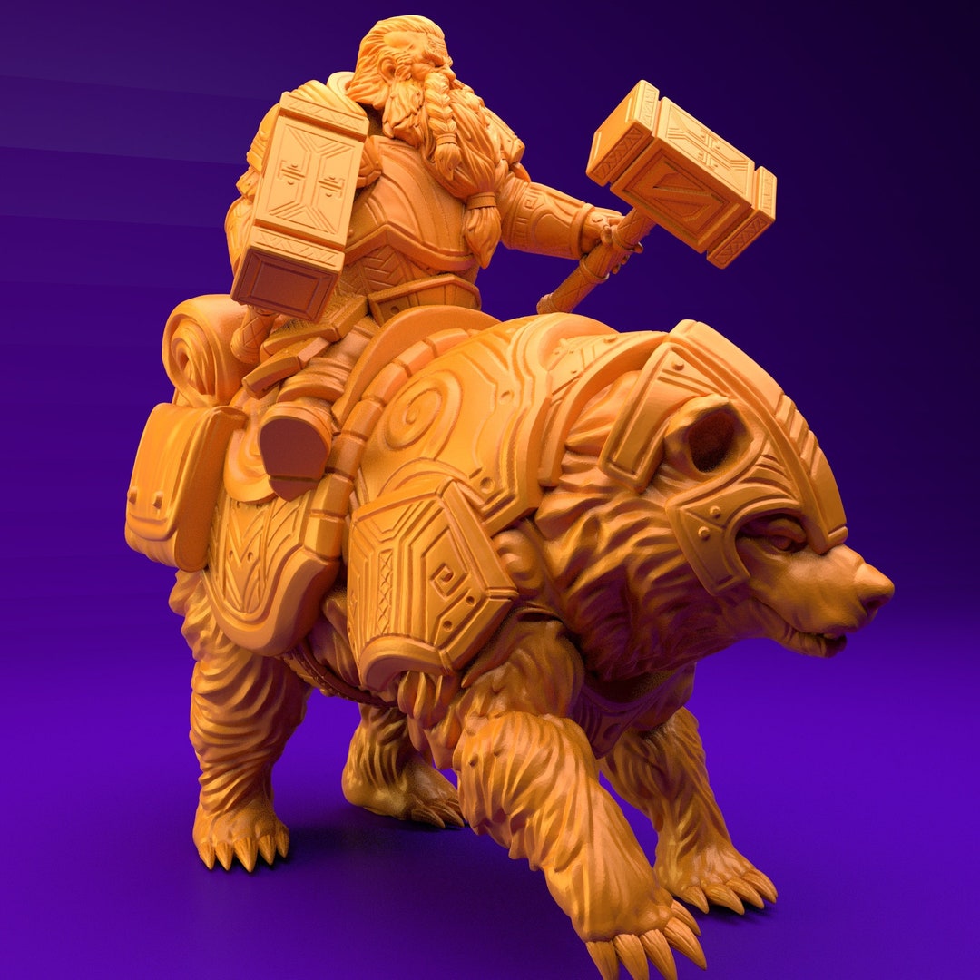 Dwarven Bear Rider | Bear | Humanoid | Beast | Medium | Large | D&D ...
