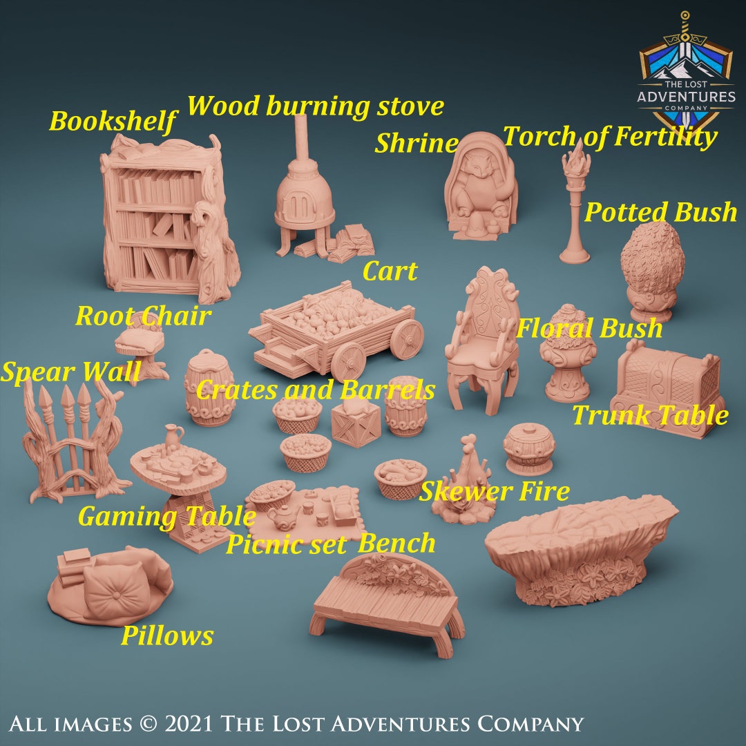 D&D Pathfinder TTRPG Mixed Decor Set 32mm Scale Terrain by Lost ...