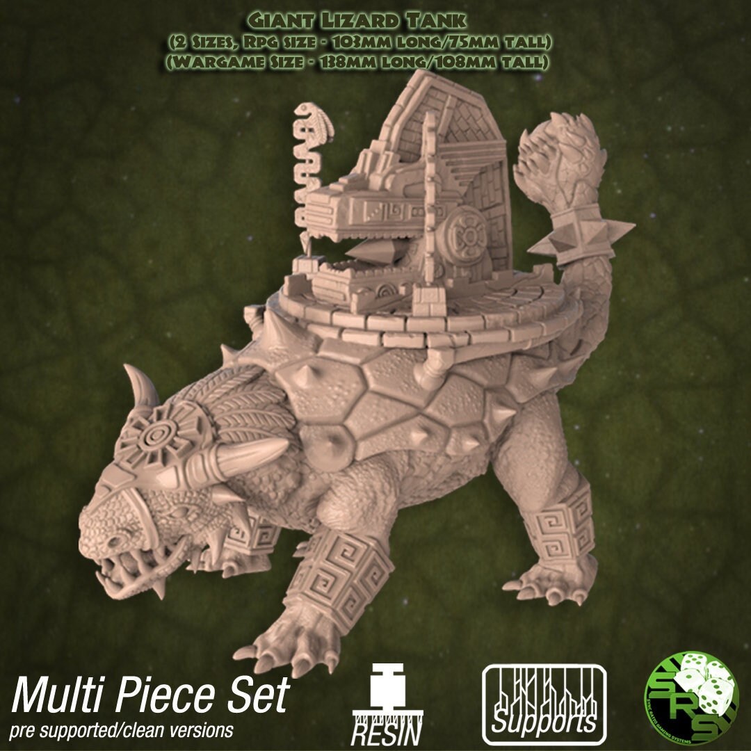 Giant Lizard Tank | Ankylosaurus | Dinosaur | 75mm Aztec Base | Beast ...