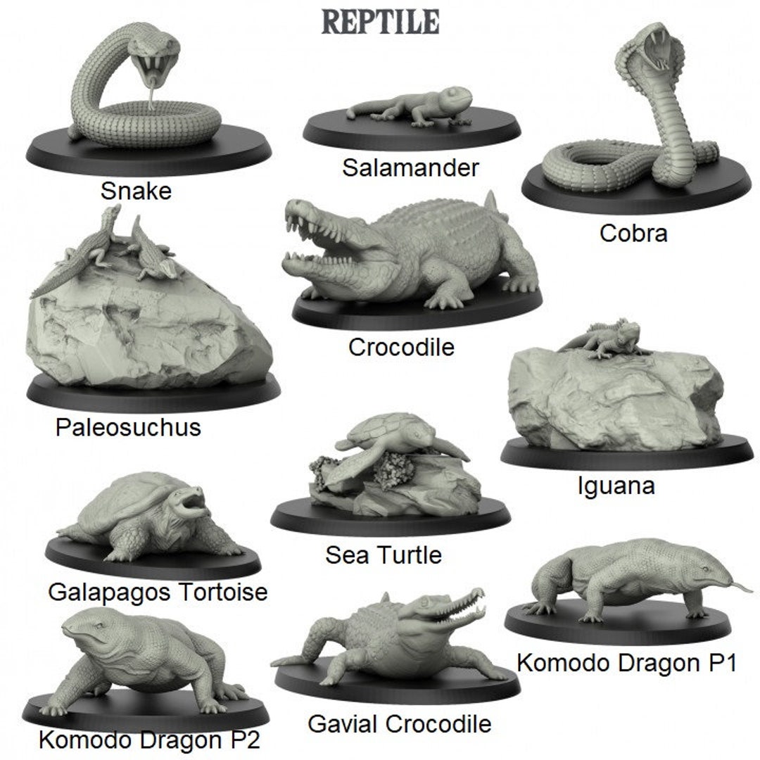 Reptiles | Beast | Medium | Large | Huge | D&D | Pathfinder | 28mm ...