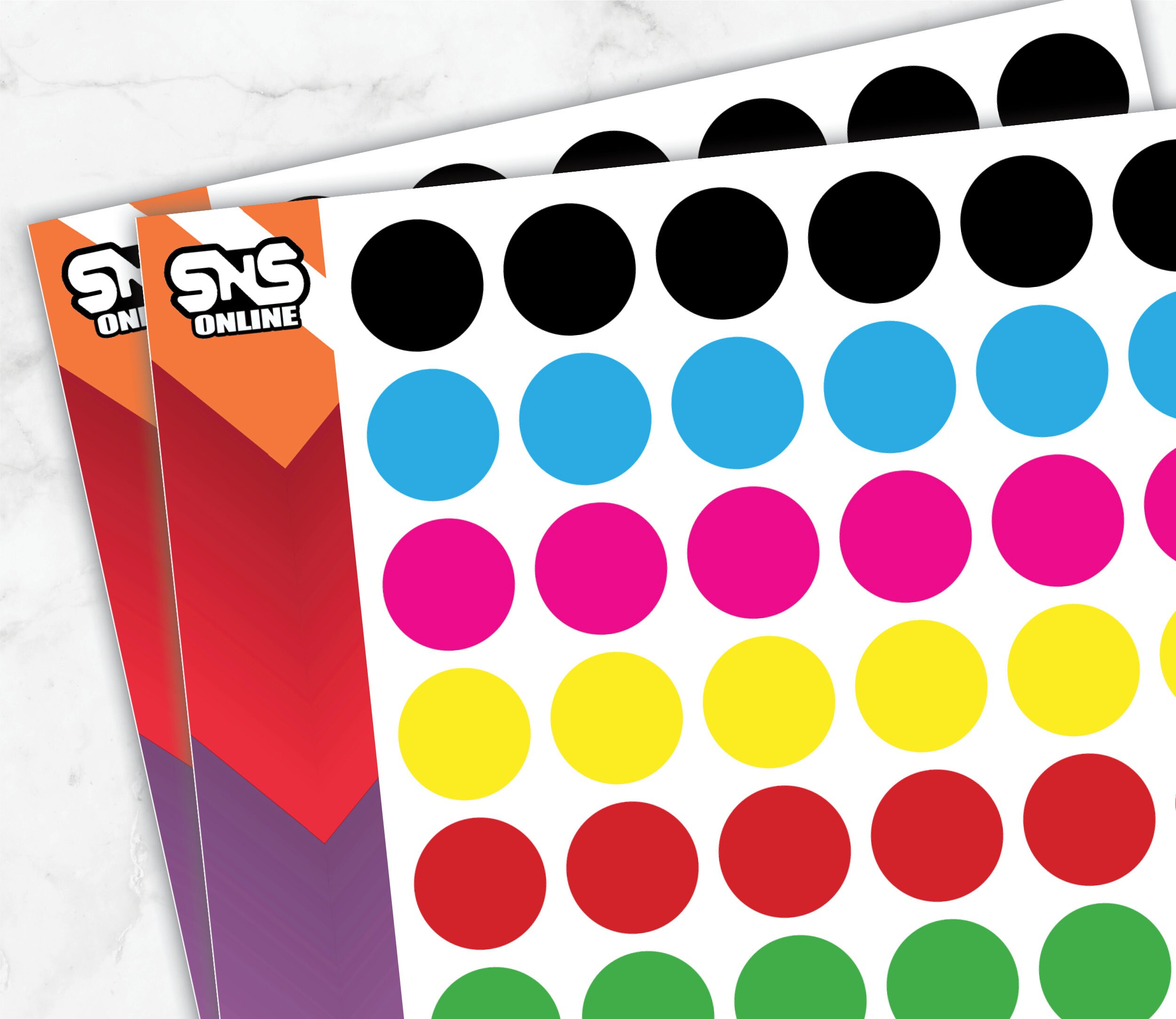 Paper & Party Supplies 1cm Coloured Dot Stickers Calendar Planner ...