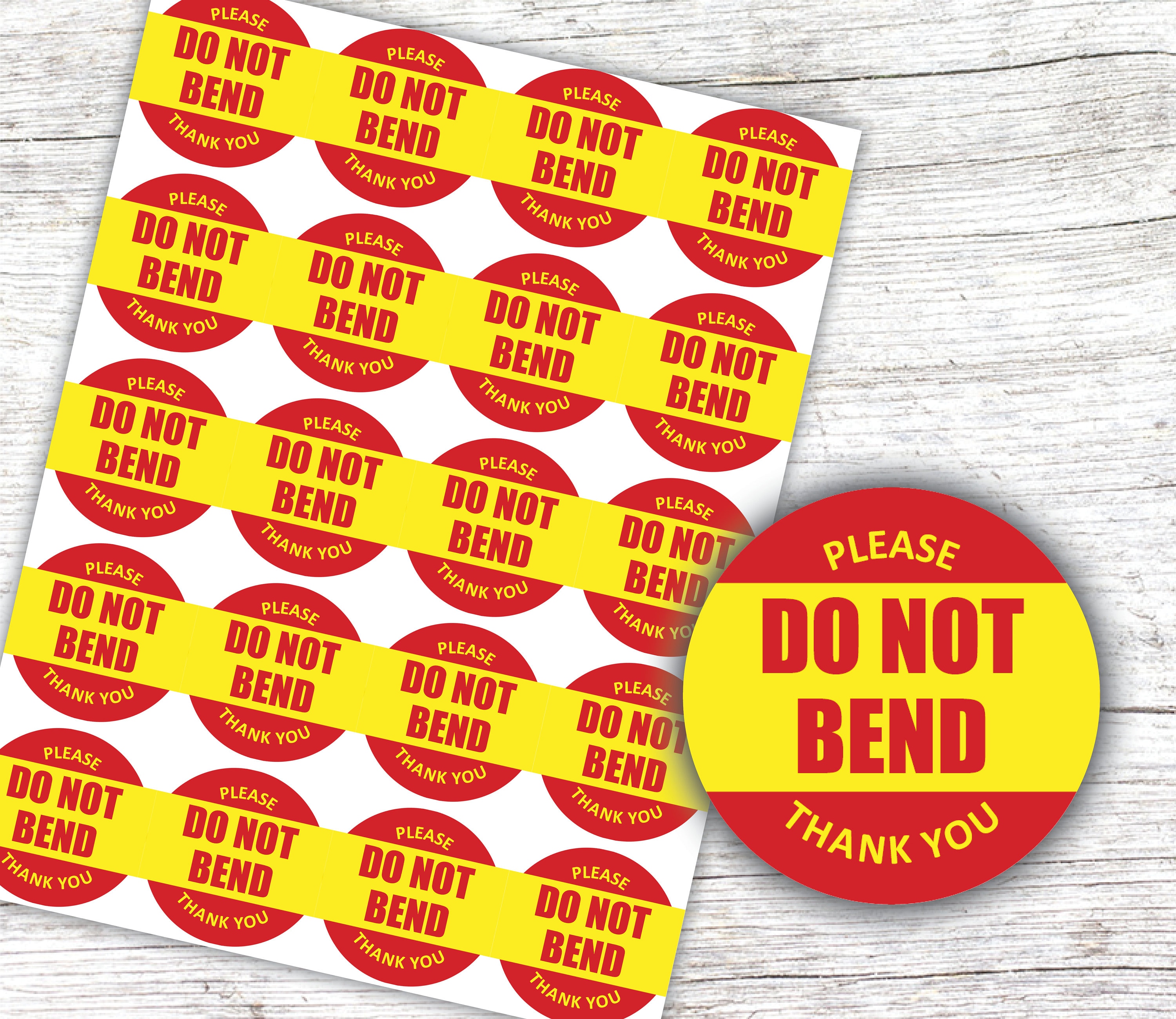 Do Not Bend Stickers, Please Do Not Bend for Business, Packing, Free ...