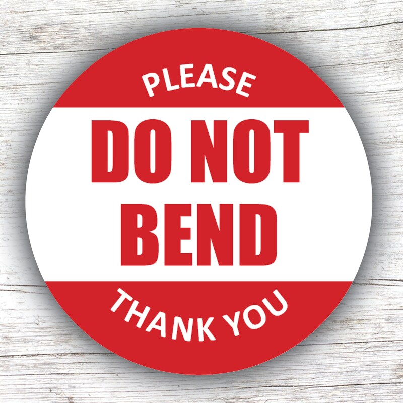 Do Not Bend Labels - Etsy