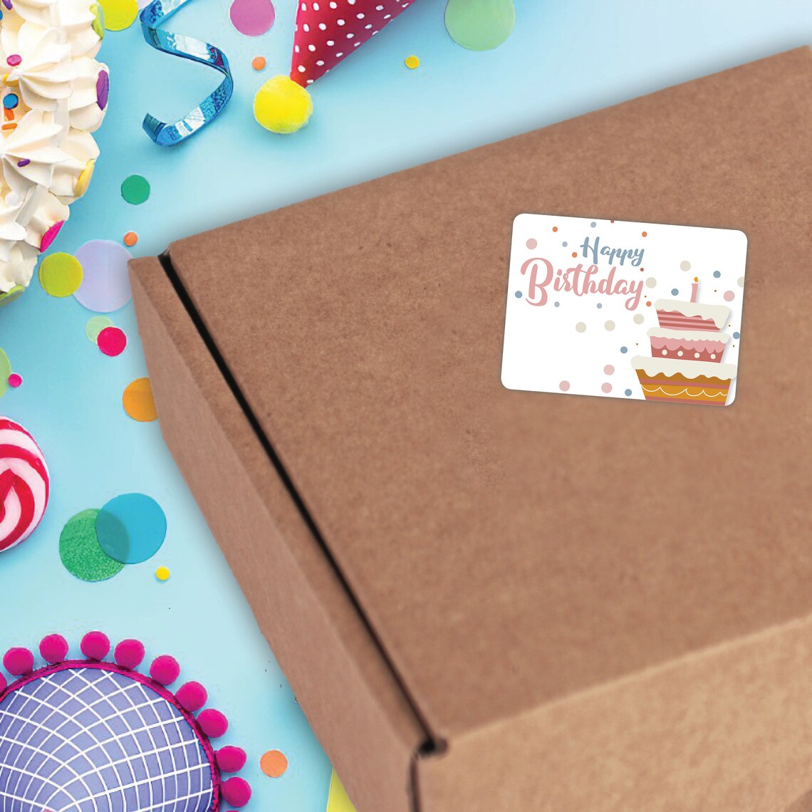Cake Birthday Stickers Label Seals Party Packing Set of 27 | Etsy