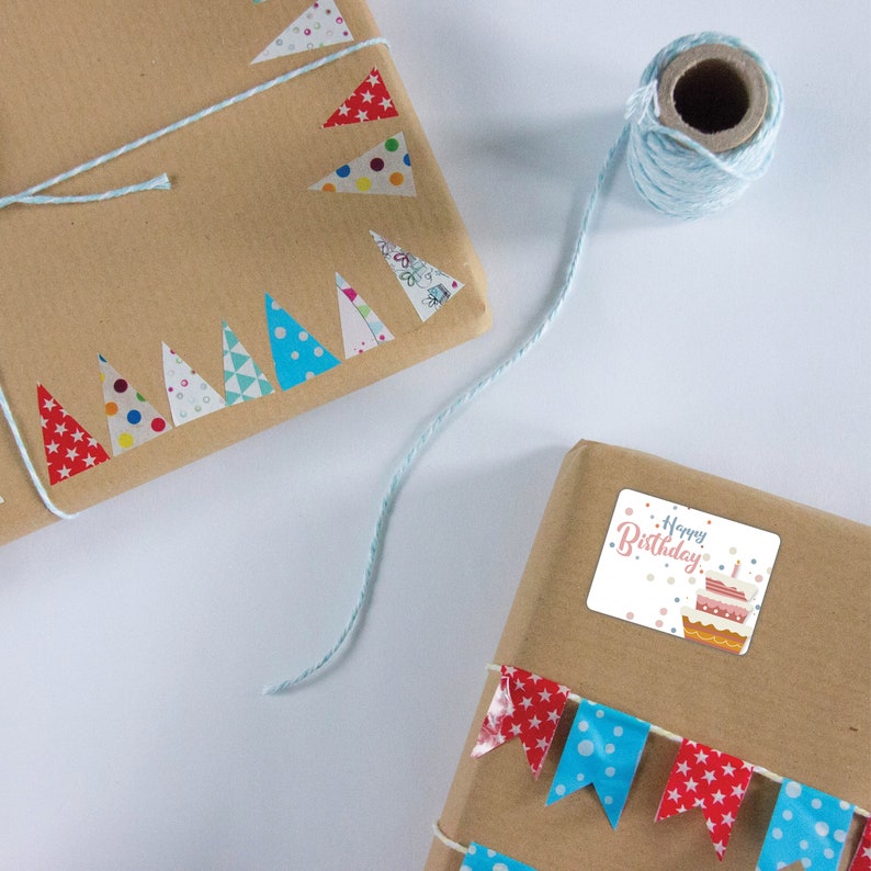 Cake Birthday Stickers Label Seals Party Packing Set of 27 - Etsy