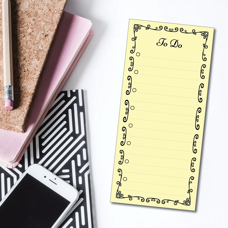 Fancy to Do List Coloured Paper Daily Use Note Pad 50 Sheets Free ...