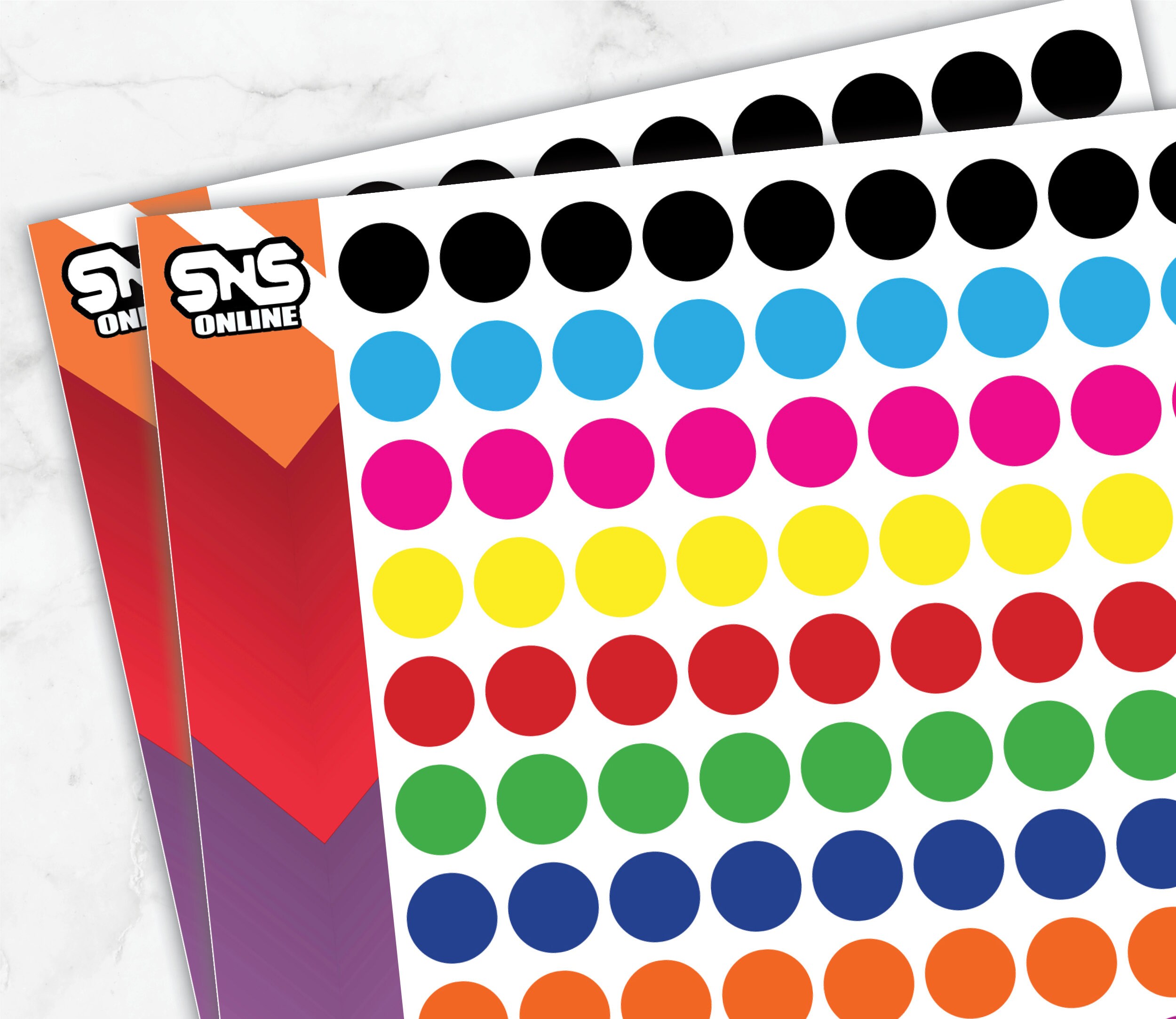 Paper & Party Supplies 1cm Coloured Dot Stickers Calendar Planner ...