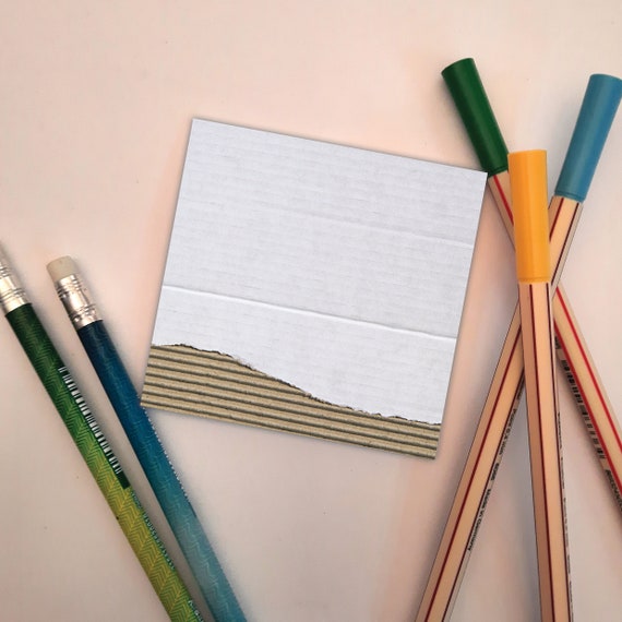 Cardboard Notepad Memo Note Block Square Free Shipping | Etsy